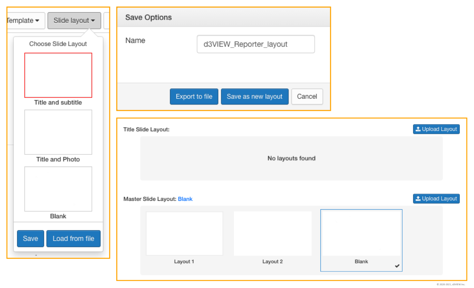 Enhanced PowerPoint Reporting with Slide Layout Customization – d3VIEW