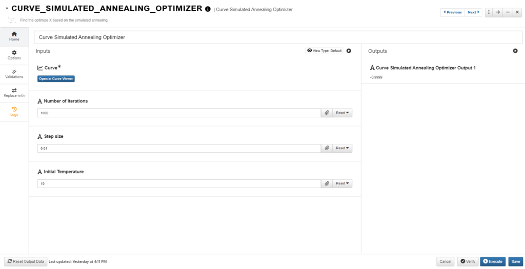 Apply Simulated Annealing on a curve to find the optimum – d3VIEW